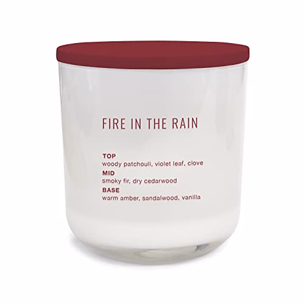 Studio Oh! Scented Candle with Essential Oils and Fragrance-Infused Coconut-Soy Blend Wax - Burns up to 40 Hours - Comes in a Jar - Non Toxic - Signature Collection Candle - Fire in The Rain