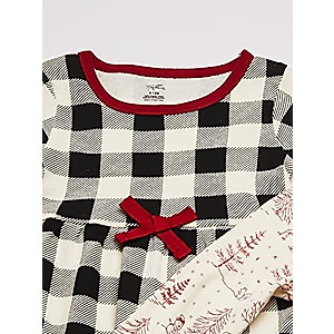 Touched by Nature Girls, Toddler, Baby and Womens Organic Cotton Short-Sleeve and Long-Sleeve Dresses, Winter Woodland Long Sleeve, 3-6 Months