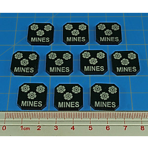 LITKO Ammo Tokens | Compatible with Gaslands Miniatures Game | Legacy | Refueled | Set of 10 | (Mines Ammo)