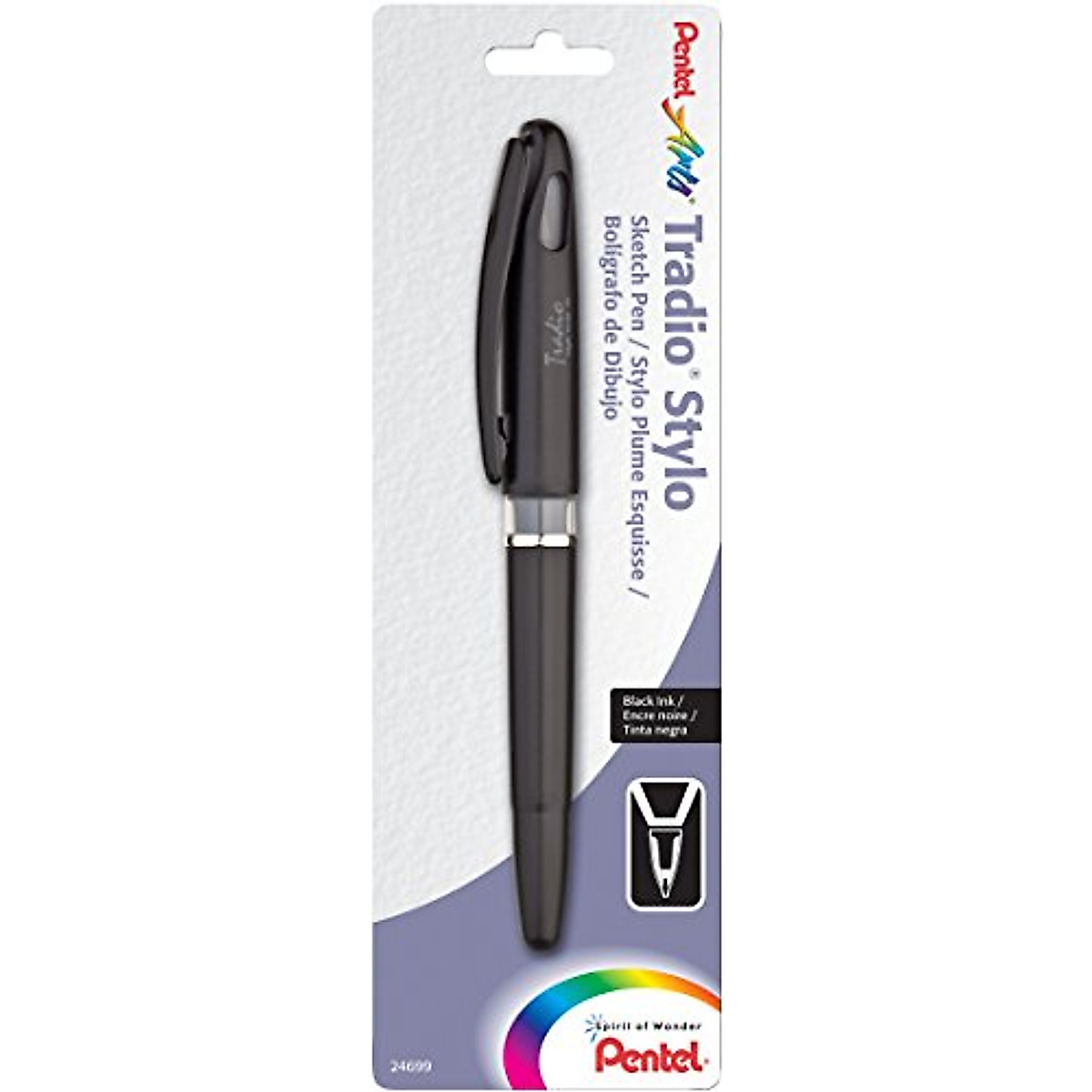 Pentel Arts Tradio Stylo Sketch Pen, Black Ink, Pack of 1 (TRJ50BPA)