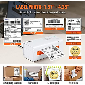VEVOR Thermal Label Printer, Shipping Label Printer for 4"x6" Labels, USB Connection & Auto Label Recognition, Support Windows/MacOS/Linux/Chromebook, Compatible w/Amazon, Ebay, Etsy, UPS,etc