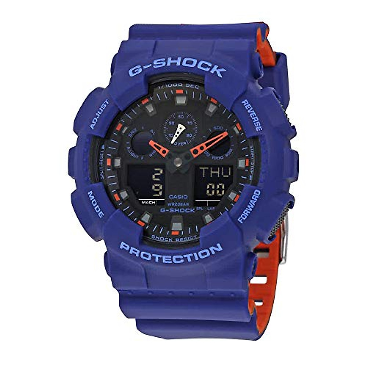 Casio Men's GA-100L-2ACR G SHOCK Analog-Digital Display Quartz Multi-Color Watch