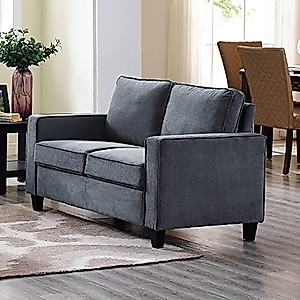 LifeStyle Solutions Garren Sofa Love Seats, Charcoal
