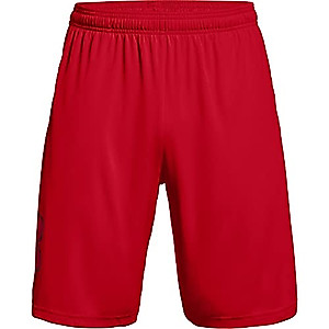 Under Armour mens Tech Graphic Shorts , Red (601)/Black , X-Large