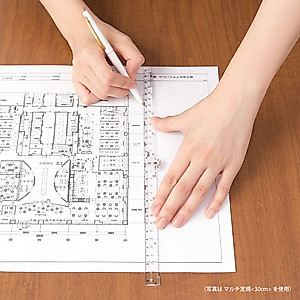 DESIGNPHIL 42266006 Multi Ruler, 11.8 inches (30 cm), Transparent