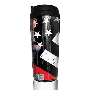 HLQkshWr Jethro Rock Band Tull Coffee Cups with Lid for Keep Beer Reusable Coffee Mug Travel Mugs Tumblers Drinking Cups for Men Women Stylish Coffee Accessories Water Bottle for Home 350ml