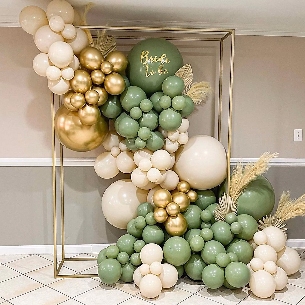 CANREVEL Sage Green Balloons - 50pcs 12 Inch Olive Green Latex Balloons for Birthday Party Baby Shower Wedding Christmas Holiday Balloon Jungle Decorations