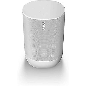 Sonos Move - Battery-Powered Smart Speaker, Wi-Fi and Bluetooth with Alexa Built-in - Lunar White