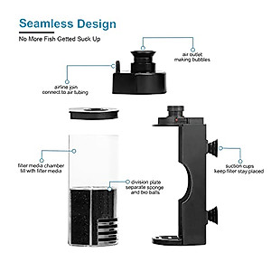 hygger Small Aquarium Bio Sponge Filter Mini Fish Tank Filter for Breeding Fry Betta Shrimp Tank 0.5-5 Gallon (Small)