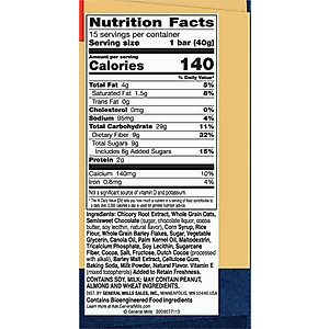 Fiber One Chewy Bars, Oats & Chocolate, Fiber Snacks, Mega Pack, 15 ct