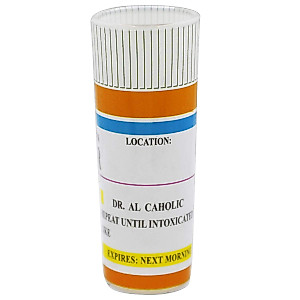 Shot Glasses - Prescription Pill Bottle Shot Glass 4 oz Rx Unique Funny Novelty Shot Glass set for Men, Great Gag Gifts Shot Glasses for Vodka, Whiskey, Tequila, Espresso, Secret Santa (4 Pack)