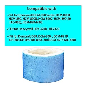 Bibolic Replacement Humidifier Wicking Filter for Honeywell HC-888, HC-888N, HC-888NC Humidifier, Replace HC-888 Series Humidifier Filter C (4 Pack)