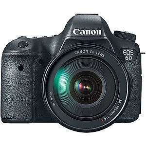 Canon EOS 6D 20.2 MP CMOS Digital SLR Camera with 3.0-Inch LCD and EF 24-105mm f/4L IS USM Lens Kit - Wi-Fi Enabled
