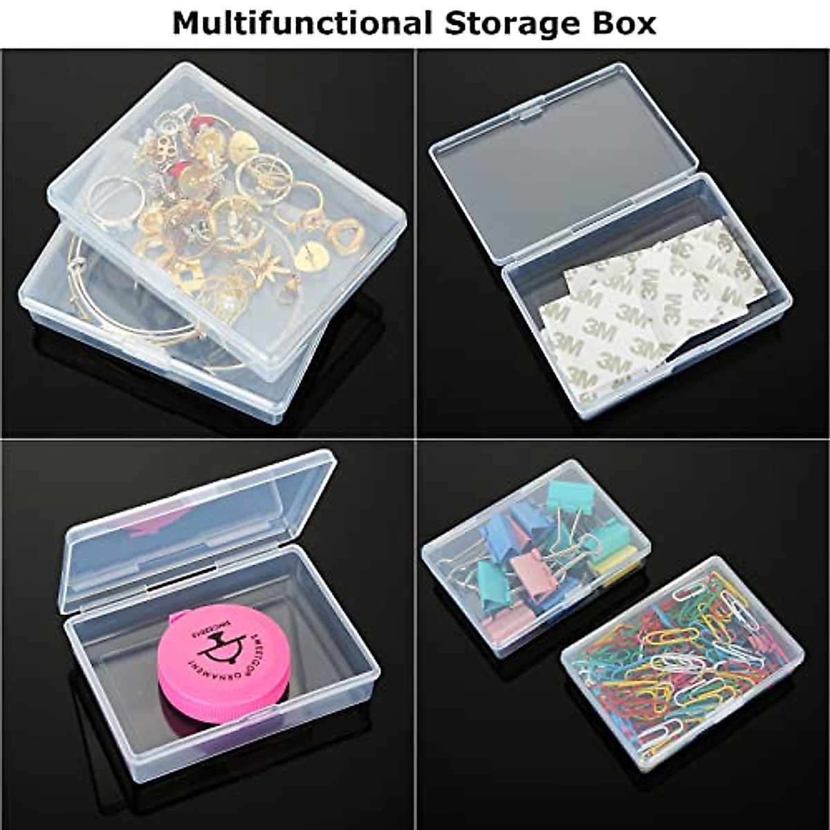 30PCS Playing Card Case Clear Plastic Gaming Game Card Holder Organizer, Snaps Closed Clear Card Box Small Hard Plastic Card Storage Box, Empty Trading Card Storage Box 3.8x2.7x0.94 Inch