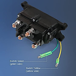 RADHLBNIU Winch Solenoid Relay Contactor 12v 250A, Compatible with Polaris Honda Warn and ATV UTV Boat 4X4 Vehicles 1500-5000lbs, Replace 63070