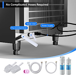 Coolake Commercial Ice Maker Machine 320lbs/24H with 120lbs Storage, Stainless Steel Under Counter Freestanding Ice Maker, Water Filter Reduce Scale up to 99% for Home Bar Restaurant, ETL Approval
