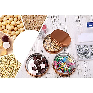 LIYAR 4oz Cans Tin Aluminum Metal Tin 24 Pack Metal Container Jars Aluminum Round Tins with Screw Lids for Salve, Spices or Candies(Pastel Orange)