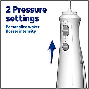 Waterpik Cordless Pearl Rechargeable Portable Water Flosser for Teeth, Gums, Braces Care and Travel with 4 Flossing Tips, ADA Accepted, WF-13 White
