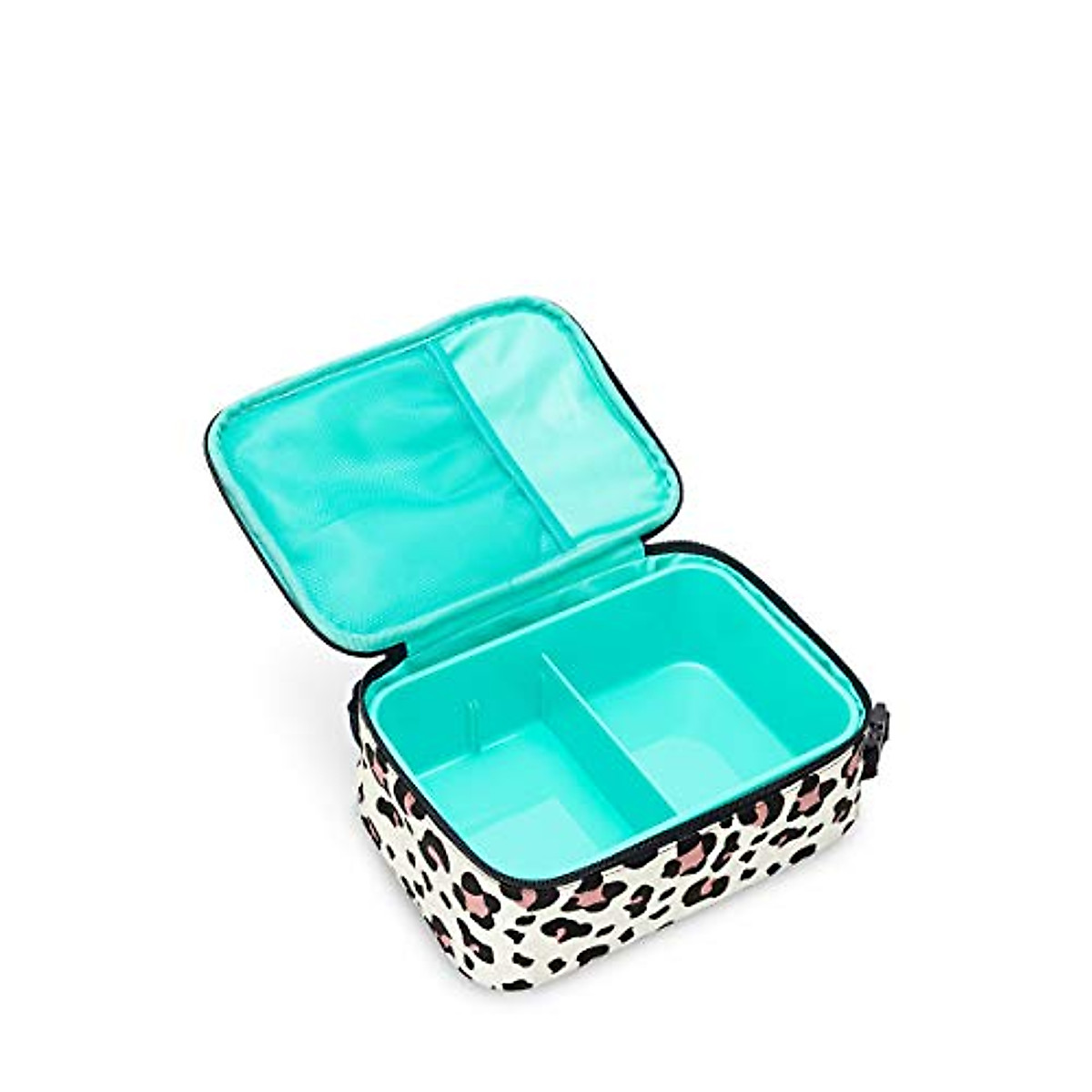 Swig Life Boxxi Lunch Box, Insulated Lunch Box for Women with Water Bottle Holder Side Pocket, Adjustable Meal Divider, Front Zipper Pocket, and Top Buckle Handle in Luxy Leopard Print
