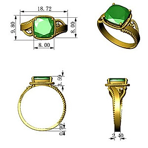 Customized Sterling Silver Women High School Class Ring – Bold Collection - MEMENTOS JEWELRY (Sterling Silver Rose Gold Plated)