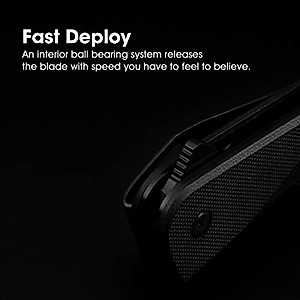 TRUE Ball Bearing Flipper Knife Sharp and Reliable Flipper Pocket Knife with 3" Drop Point Blade, Black, One Size