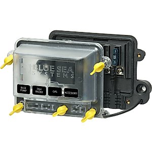 Blue Sea Systems 5056100 ST Blade Water-Resistant Fuse Block, Manual Cover