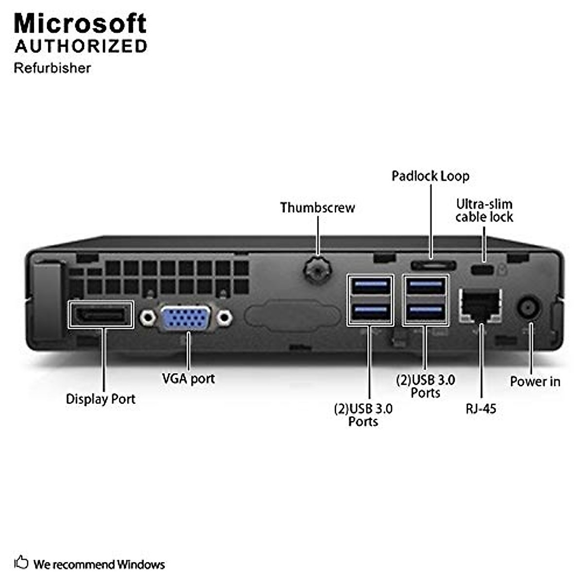 HP 600 G2 Micro Computer Mini Tower PC (Intel Quad Core i5-6500T, 16GB DDR4 RAM, 256GB SSD, Win 10 Pro (Renewed)