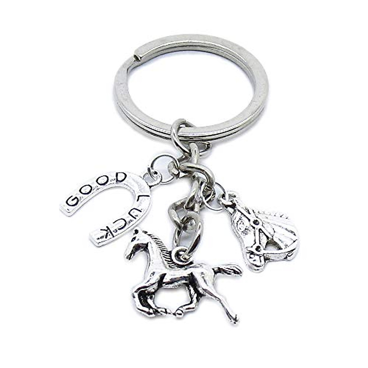 5 Pieces Keychain Keyring Jewellery Clasps Charms Suppliers SD7B9W Running Head Hoof Horse Horseshoe