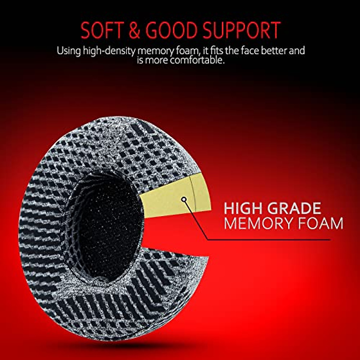 Professional Beats Headphones Replacement Earpads, Ftis Beats Solo 3 Wireless, Beats Solo 2, Grey Pattern Fabric and Memory Foam, by Krone Kalpasmos