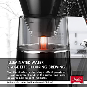 Melitta Vision Marble Black Drip Coffee Maker Luxe Automatic 12-Cup Programmable Coffee Maker