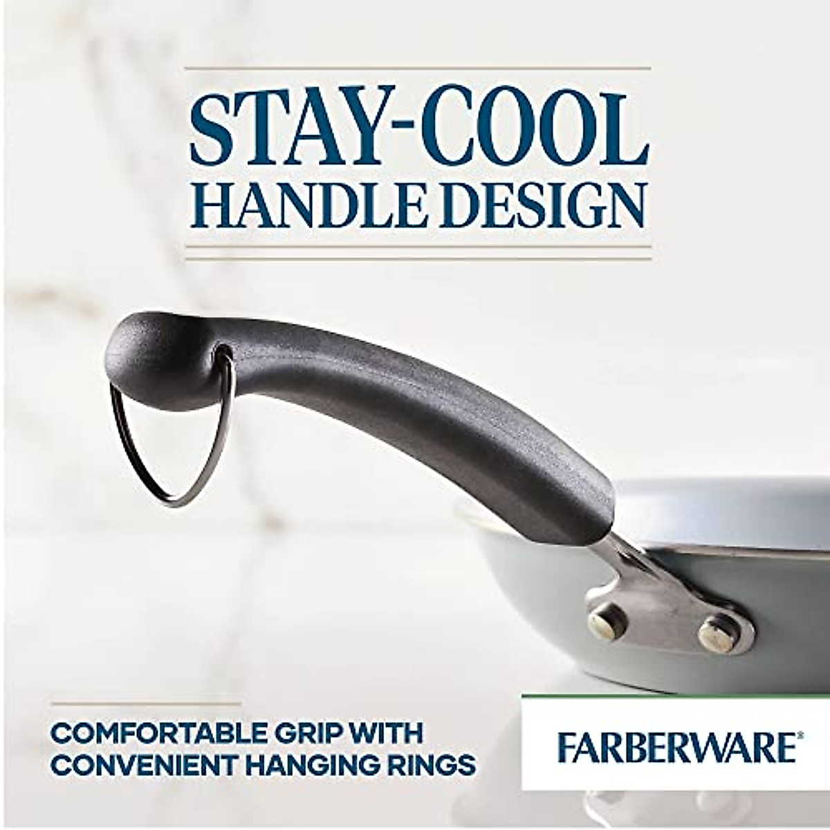 Farberware EcoAdvantage Ceramic Nonstick Cookware/Pots and Pans Set, 13 Piece - Gray