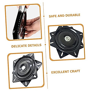 Homoyoyo Table Turntable Camping Hammock Stool Swivel Plate Ball Bearing Boat Seat Pedestals Furniture Bar Stool Seat Replacement Cold Rolled Steel to Rotate Mount Swivel Chair