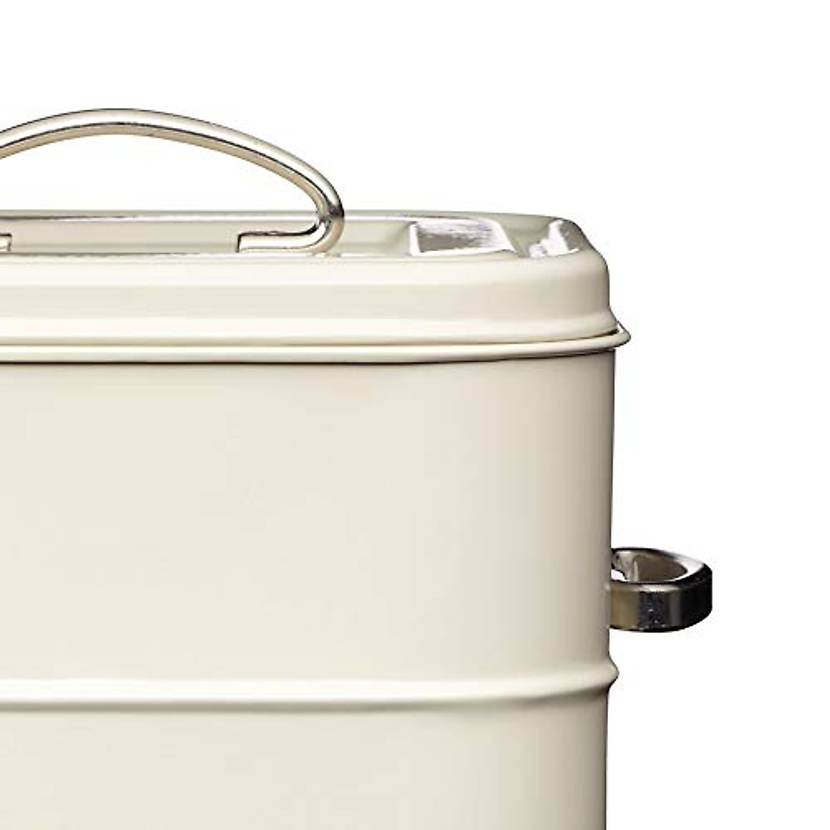 KitchenCraft Living Nostalgia LNLAUNDRYCRE 3 kg Metal Laundry Powder Tin, 19 x 16 x 27 cm - Antique Cream