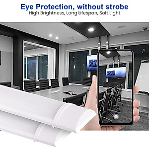 CosHall LED Shop Light 3FT, 30W 3000LM Super Bright LED Tube Light,6500K Daylight White LED Ceiling Light,Hight Output,LED Shop Lights for Garage Warehouse Workshop Basement