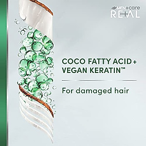 DOVE MEN + CARE Real Bio-Mimetic Care Conditioner For Damaged Hair Reconstruct Silicone-Free Conditioner With Coco Fatty Acid + Vegan Keratin 10oz