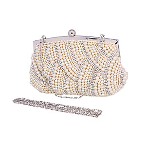 Day of Saturn Womens Glitter Clutch Bag Bling Evening Bridal Prom Party Handbag Purse,Champagne
