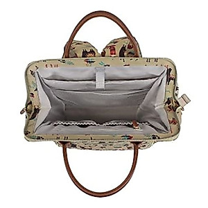 Maevn ReadyGO Water-Resistant Clinical Tote Backpack in New Llama (Beige Llama)