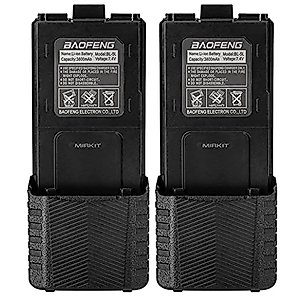 BAOFENG 2X Replacement Battery 7.4V 3800mAh for Walkie Talkies UV5 BF-F8HP UV-5R MK4 MK5 UV5Rush Plus UV-5RTP BF-F8+ Mirkit Edition