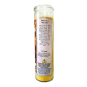 Saint Joseph (San Jose) Yellow Devotional Candle