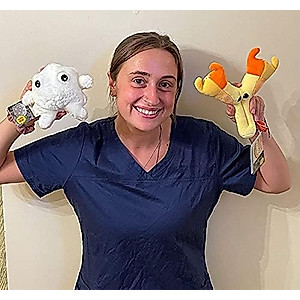 GIANTmicrobes White Blood Cell Plush, Blood Bank Laboratory Gifts, Lab Tech Gifts,Hematology Gifts, Leukemia Gifts,Phlebotomy