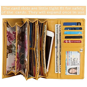 Mou Meraki Women RFID Blocking Real Leather Bifold Wallets For Women-Shield Against Identity Theft (Multicoloured)
