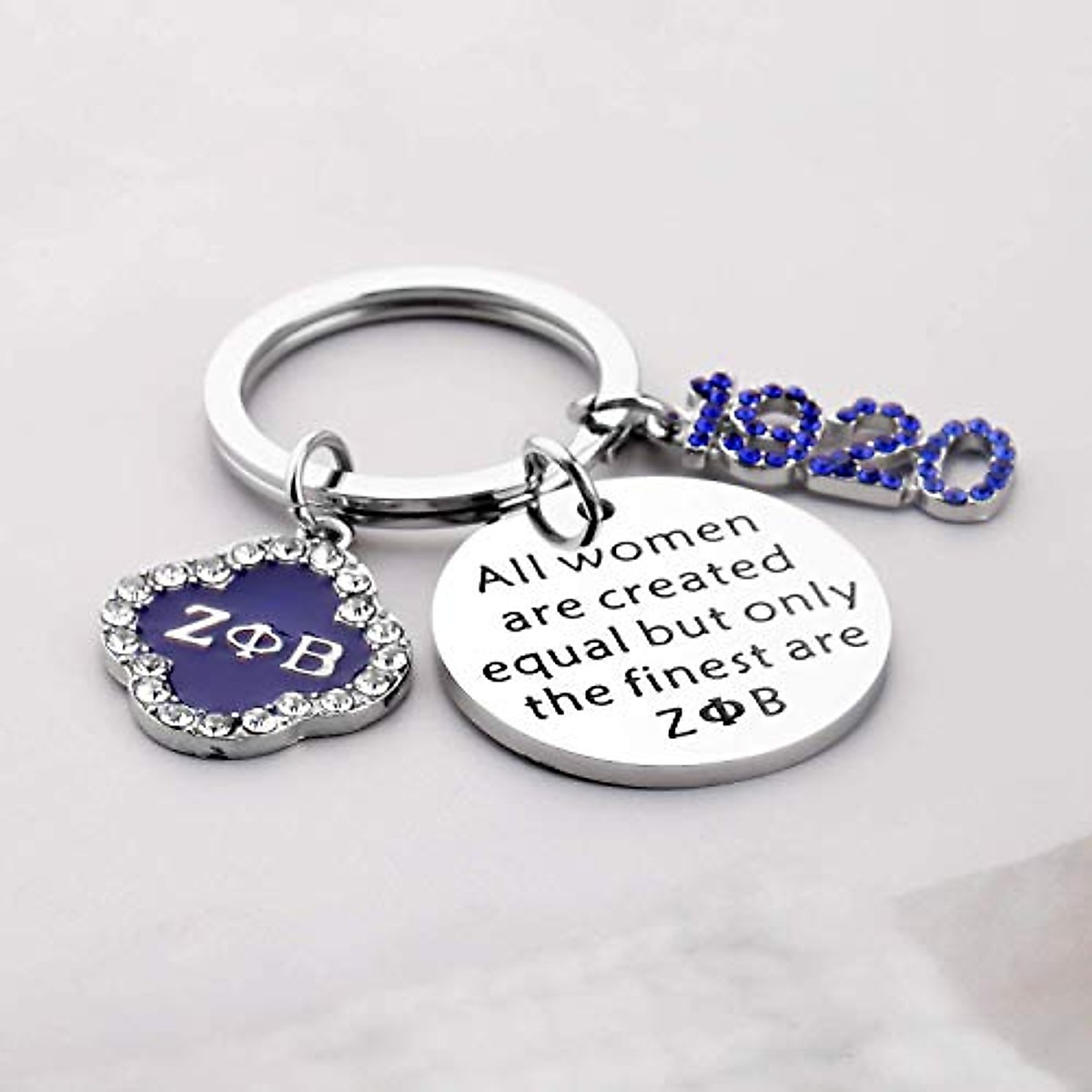 SEIRAA Gift Sorority Finer Women Gift for Her All Women are Created Equal But Only the Finest are Keychain (Keychain)