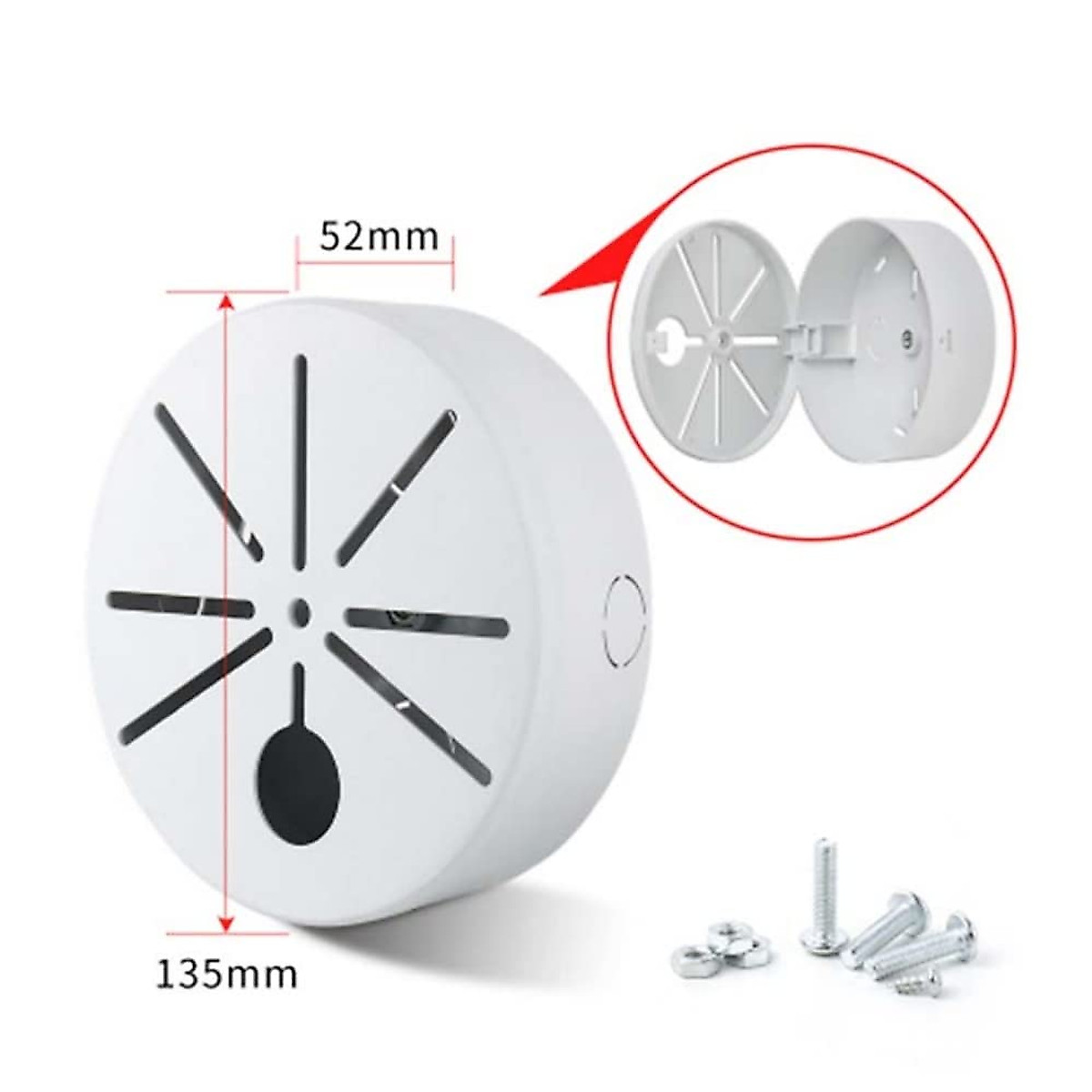 FINXRoll 2 in Pack 5.3" Camera Base Junction Outlet Box, Extension Camera Wall Bracket Adapter Base Hidden Line Camera Mount Support Ceiling Hoisting for Dome CCTV Security Cameras