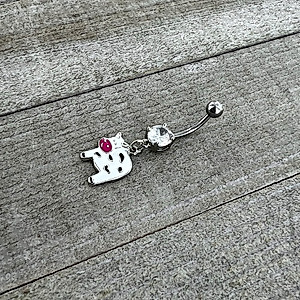 Body Candy Cute Moo Cow Belly Ring