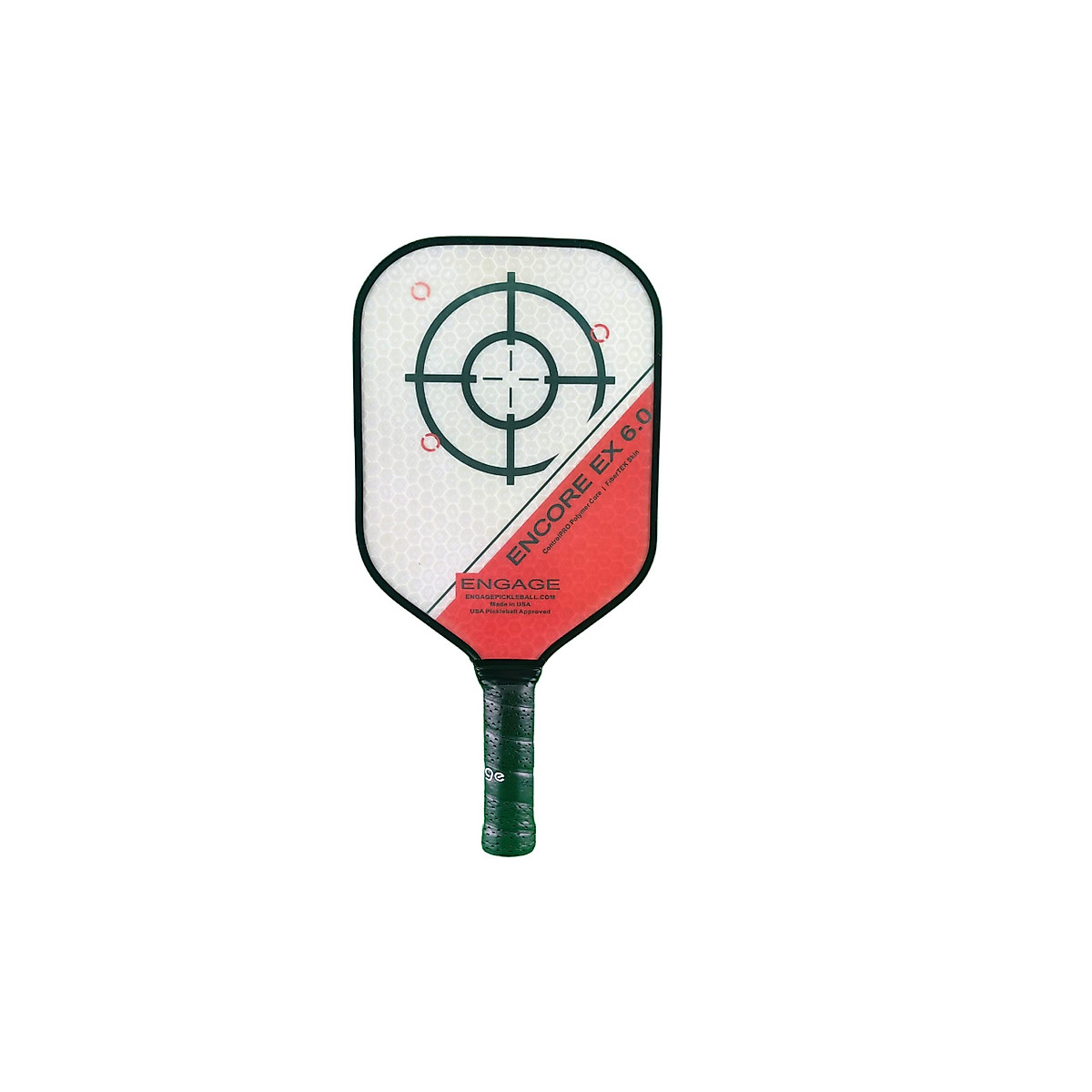 Engage Pickleball Encore EX 6.0 Pickleball Paddle - Pickleball Paddles with Thick Polymer Core - USAPA Approved Pickleball Paddles Pickleball Rackets for Adults - Standard (Red)