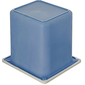 Carlisle CM1105C1402 Coldmaster CoolCheck 6" Deep Sixth-Size High Capacity Insulated Cold Food Pan, 1.7 Quart, Color Changing, White/Blue