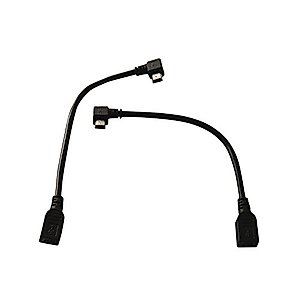 YCS basics 6 Inch USB 2.0 Mini B Female to Left and Right Angle Mini B Male Extension Cables