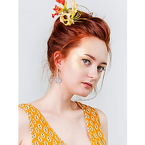 7 Pairs Celtic Knot Dangle Earrings Knot Silver Earrings Teardrop Hoop Earring