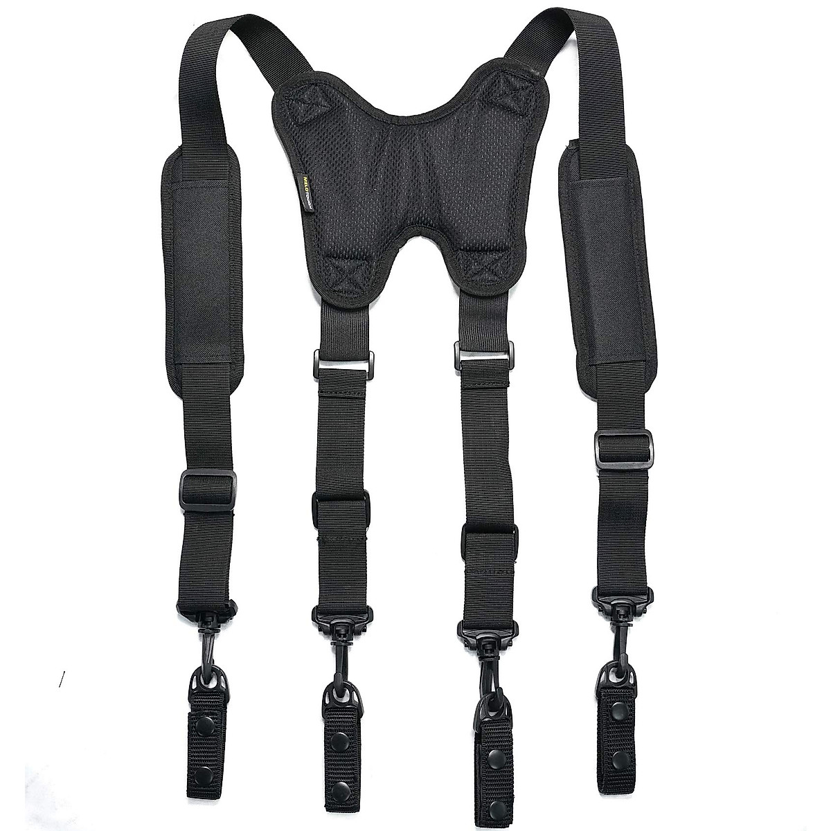 MELOTOUGH Tactical Harness Tactical Suspenders 1.5 inch Police Suspenders for Duty Belt (Black)