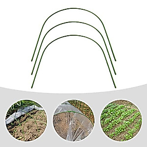 Cabilock Metal Holder 3 Pcs Garden Greenhouse Hoops for Plant Cover Support Gardening Houses Tunnel Support Frame Garden Stakes for Fabric Covers Netting Raised Beds Shelf Plants